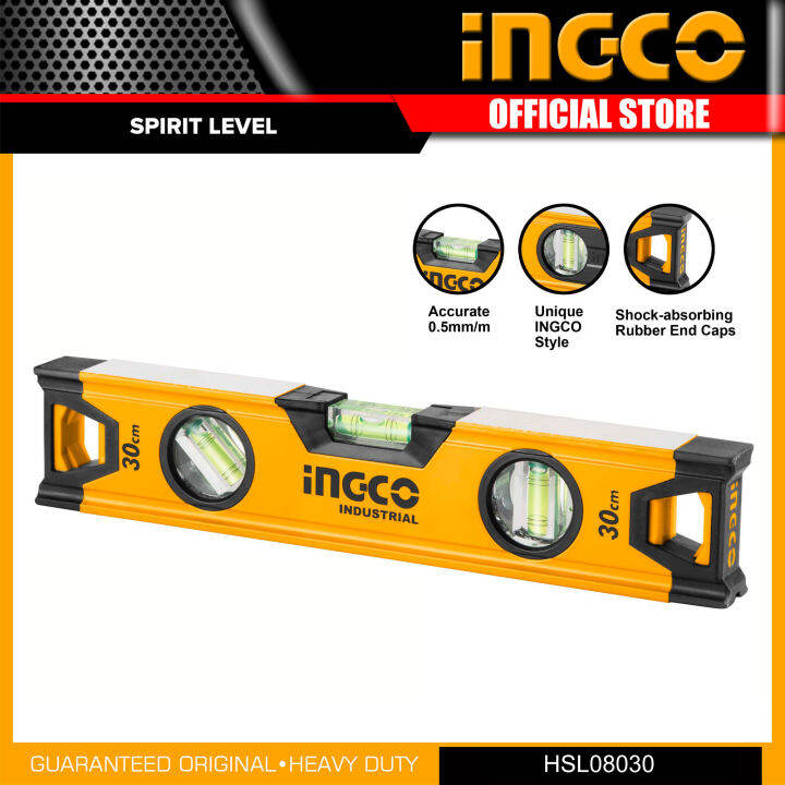 INGCO Industrial Spirit Level Leveling Tool 30cm HSL08030 | 40cm ...