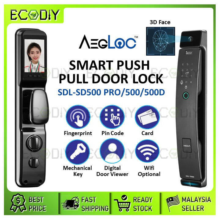 ECODIY🇲🇾AEGLOC SD500/SD500 PRO DIGITAL DOOR LOCK SMART DIGITAL DOOR ...
