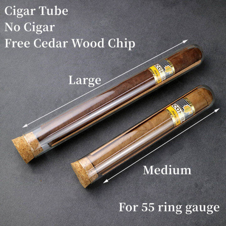 Cuba Cigare Moisturizing Tube Portable Transparent Glass Ciger Case ...