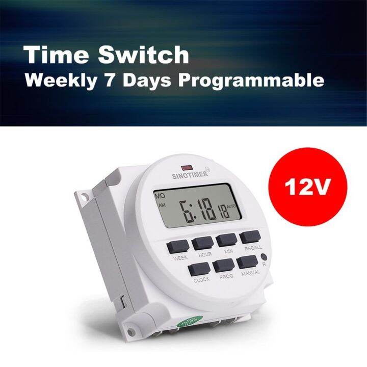 12v Timer Switch Weekly 7 Days Digital Programmable Timer Switch Relay