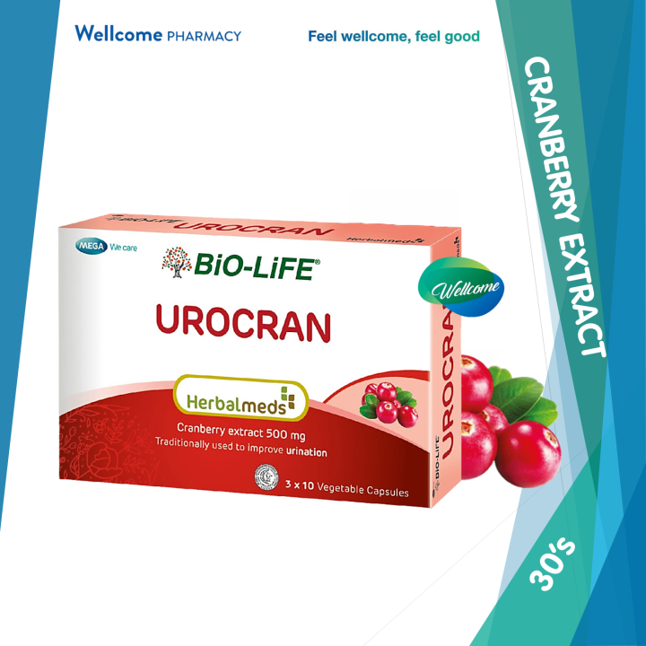 Bio-Life HerbalMeds Urocran Capsules with Cranberry Extract 500mg - 30 ...
