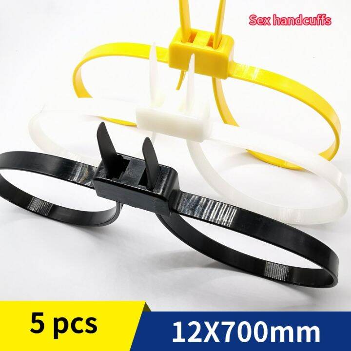 【COD】5Pcs/Lot 12mmx700mm 12x700 12*700 plastic police handcuffs Double ...