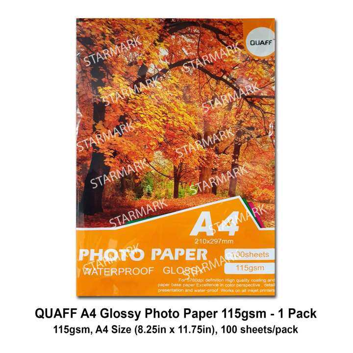 1 Pack Quaff Glossy Photo Paper Papers A4 Photopaper Photopapers - 8 ...