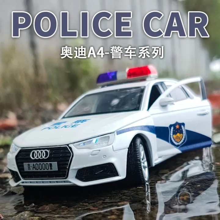Audi children's police car toy car model alloy public security police ...