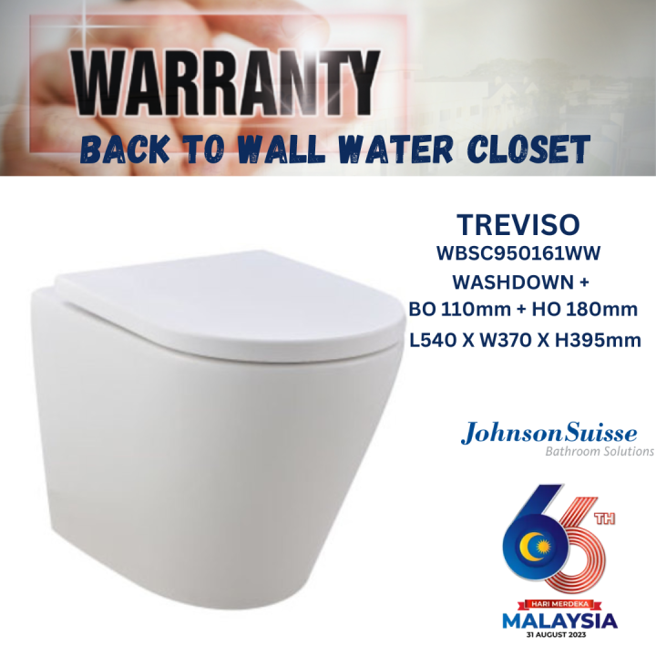 JOHNSON SUISSE - TREVISO BACK TO WALL WBSC950161WW WASHDOWN WATER ...