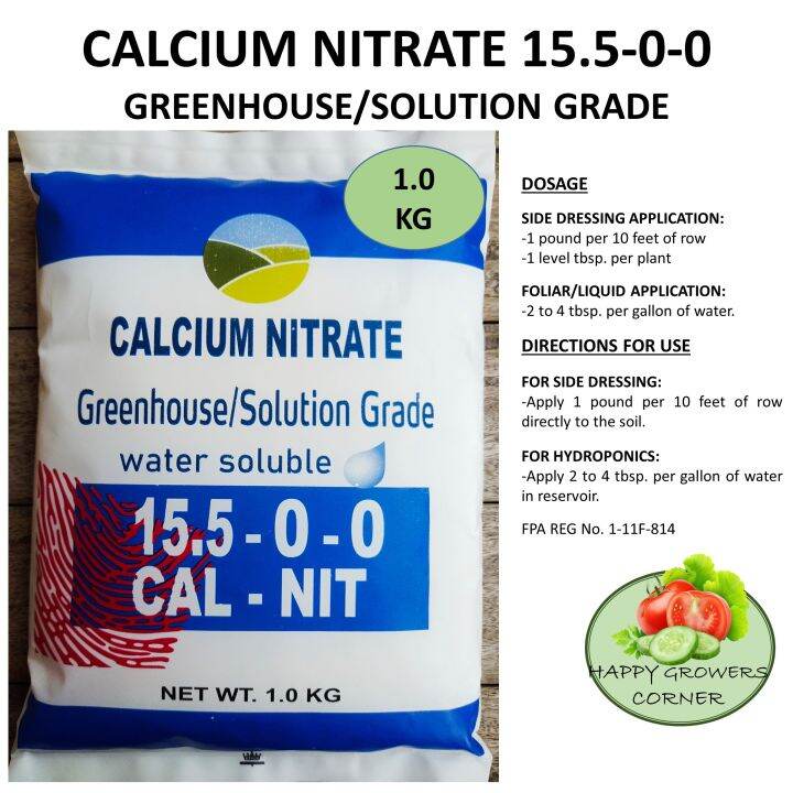 CALCIUM NITRATE 15.5-0-0 WATER SOLUBLE GREENHOUSE GRADE FORMULA | Lazada PH