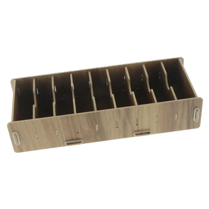 BolehDeals 9 Dividers Name Card Wooden Business Card Case Office ...