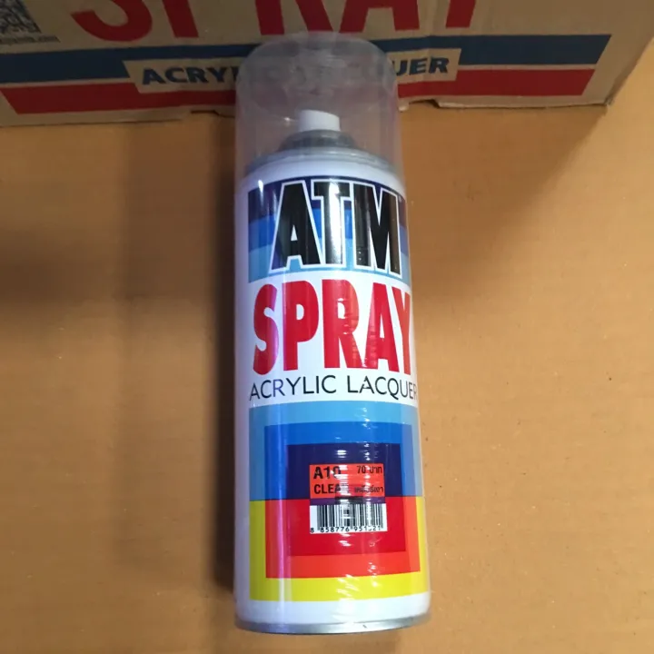 สีสเปรย์ ATM A10 สีเคลือบเงา CLEAR จำนวน 1 กระป๋อง สีATM สีสเปรย์ATM ...