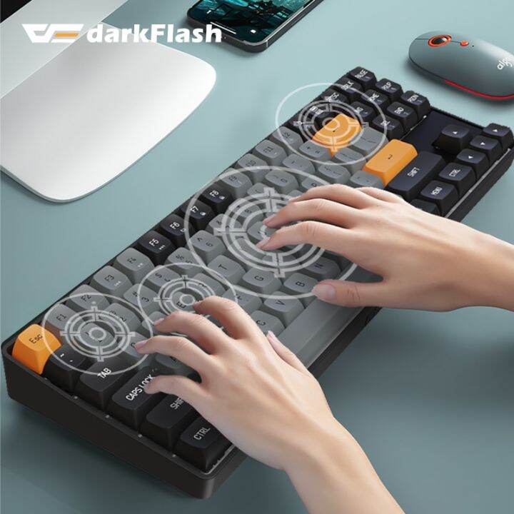 Darkflash GD89 Mechanical Keyboard 89 Keys USB Type-C Wired And 2.4 Wireless Red Switch Keboards ...