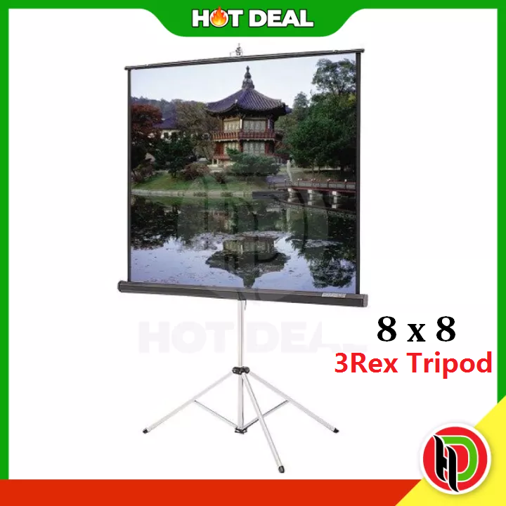 Hotdeal 3Rex 84 x 84 ( 7x7) Tripod Projector Screen - 7x7 Projector ...