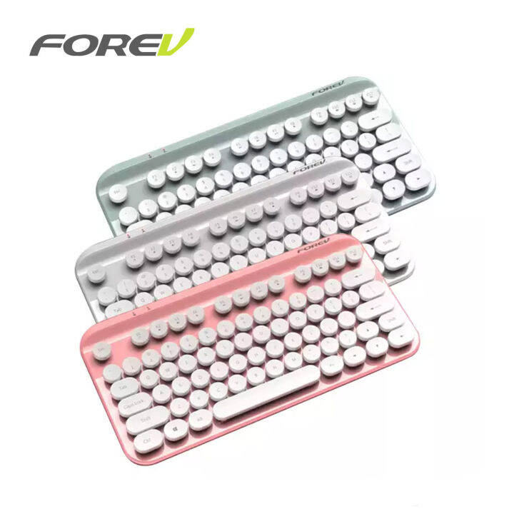 FOREV Wireless Silent Keyboard 75 Keys 2.4G Wireless USB Interface ...