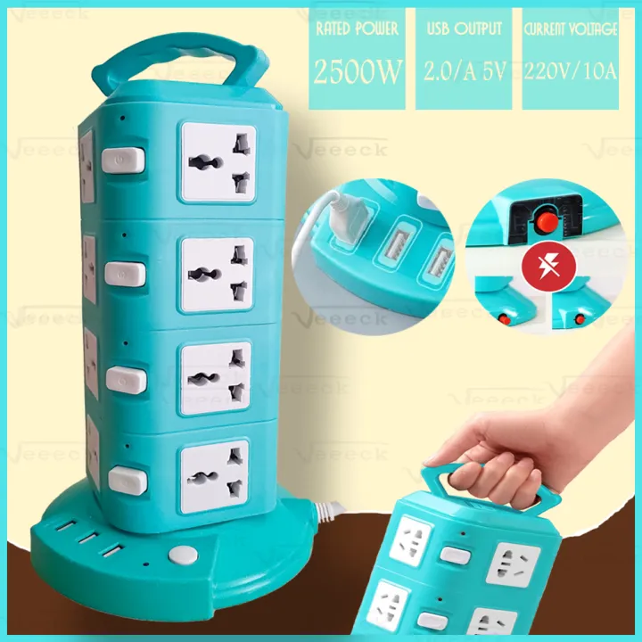 Layer Extension Socket Tower 4 Layer Vertical Power Strip Socket Tower ...