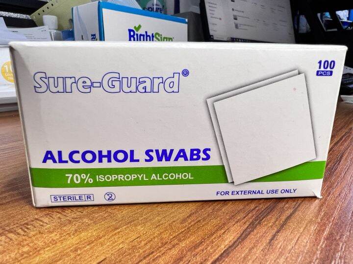 Alcohol Swab SureGuard 70% Isopropyl Alcohol (100 PCs) | Lazada PH