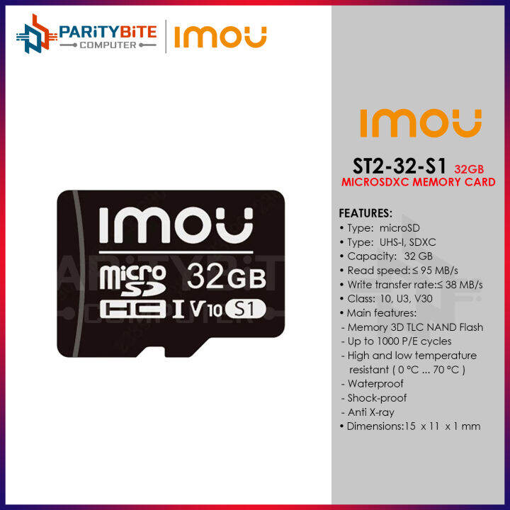 IMOU SD 32G ST2-32-S1 High Speed MicroSD Memory Card | Lazada PH