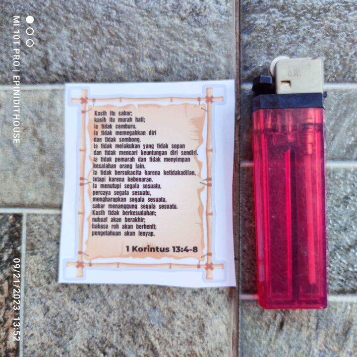 Stiker Kristen Katolik Ayat Alkitab Filipi Yosua Yohanes Doa Motivasi ...