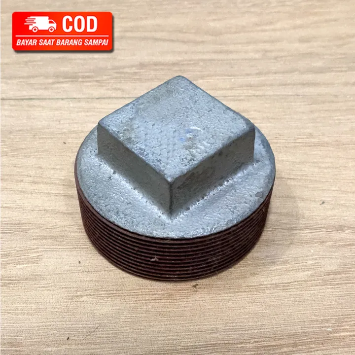 PLUG DOP BESI DRAT LUAR 2 1/2 INCH / TUTUP PIPA BESI DRAT LUAR 2 1/2 ...