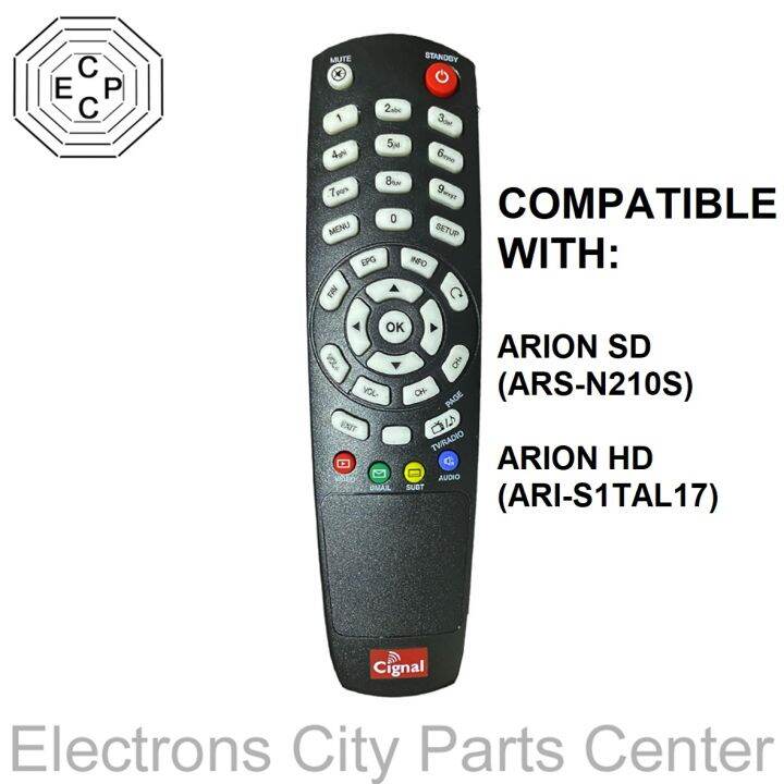 ORIGINAL CIGNAL REMOTE FOR ARION SD (ARS-N210S) OR ARION HD (ARI ...