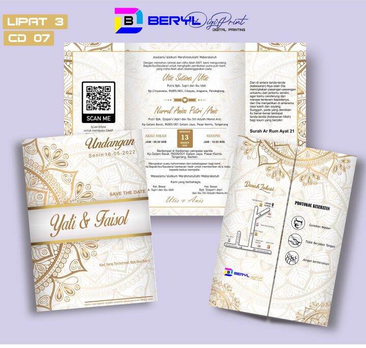 100 pcs undangan pernikahan white gold elegan | Lazada Indonesia