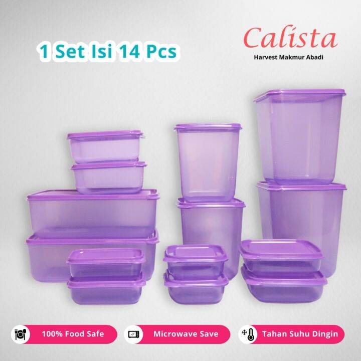 Calista Wadah Makanan Sealware - Otaru Warna Set Isi 14 Pcs | Lazada ...