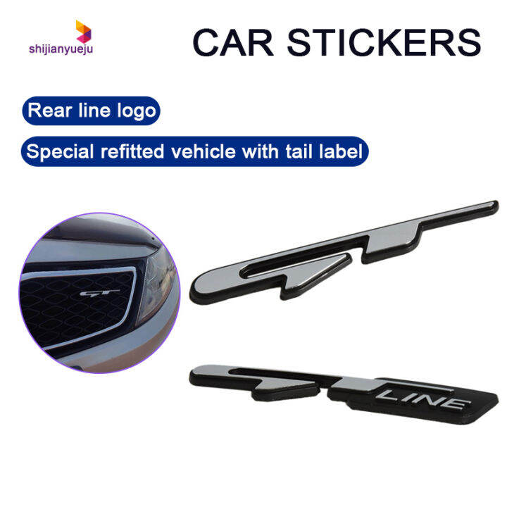 2 Pcs Cool 3D Car Style Sticker Gt Line Letters Sticker for Kia Rear ...