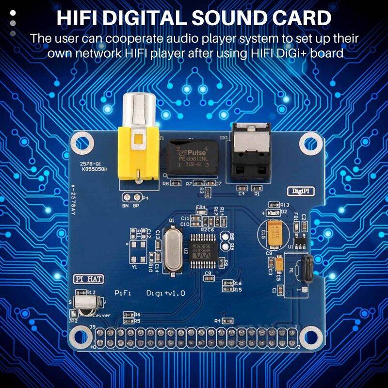 SC07 Raspberry Pi HIFI DiGi+ Digital Sound Card I2S SPDIF Optical Fiber for Raspberry pi 3 2 ...