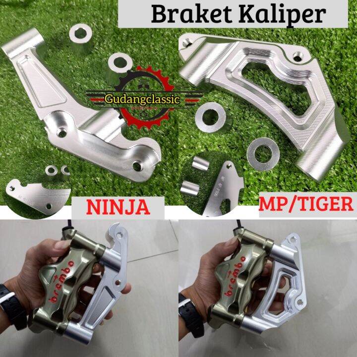 Brecket Kaliper breket caliper Brembo GP4 4 Piston IMPORT Pnp Ninja Megapro Tiger | Lazada Indonesia