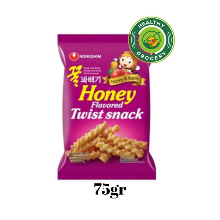 Nongshim Honey Twist Snack 75gr Makanan Ringan Ekstrudat Rasa Madu