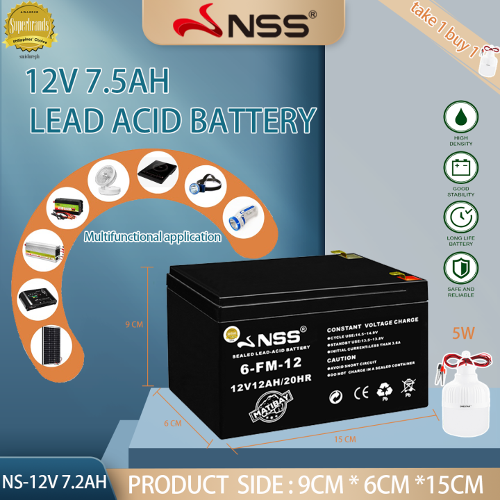 NSS Solar Battery 12V 100% Original Rechargeable Battery Rechargeable ...