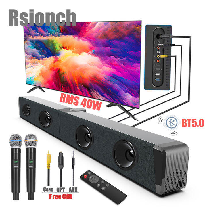 EES Foldable Karaoke Wireless TV Speaker Opticial Audio Input with ...