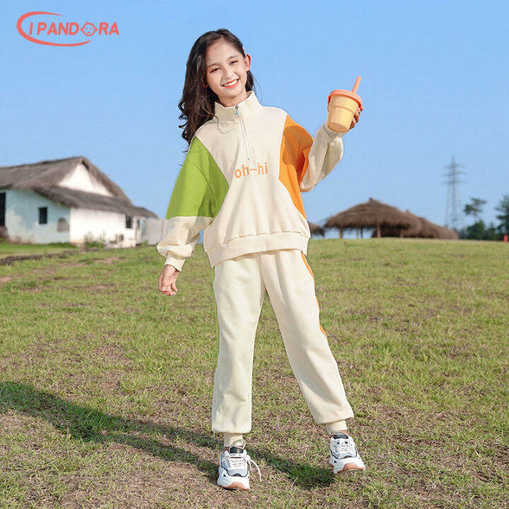IP girls' sports suit New middle and big children's children's little ...