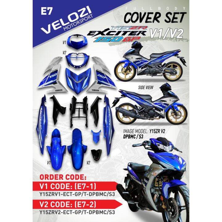 Y15ZR VELOZI COVERSET - EXCITER GP 150 ( BLUE ) ( V2 ) | Lazada
