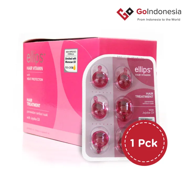Ellips Hair Vitamin With Jojoba Oil - Pink - Hair Treatment (1 pack x ...