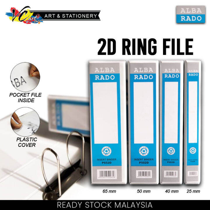 Alba Rado PVC 2D White Ring File A4 Insert Binder - Fail Putih Alba ...
