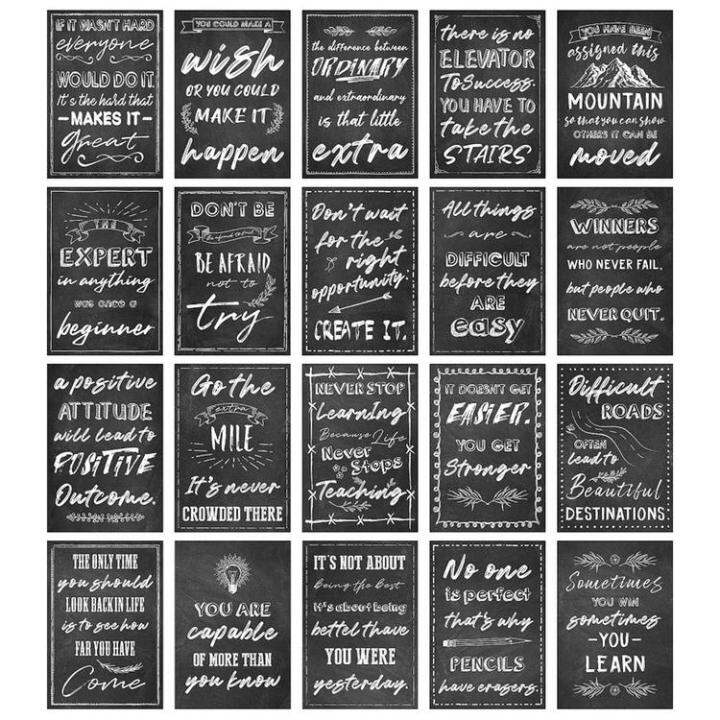Classroom Motivational Posters 20 Pcs Growth Mindset Banner ...