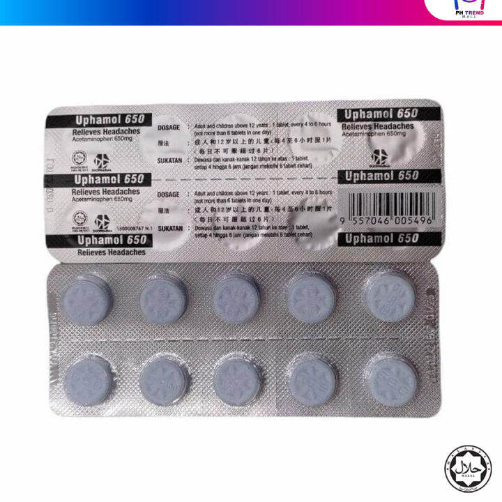 Uphamol 650 1 x 10's Tablets (1 strip) | Lazada