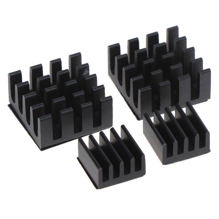 {keluan} 4pcs Black Aluminum Heatsink Cooler Cooling Kit For Raspberry ...