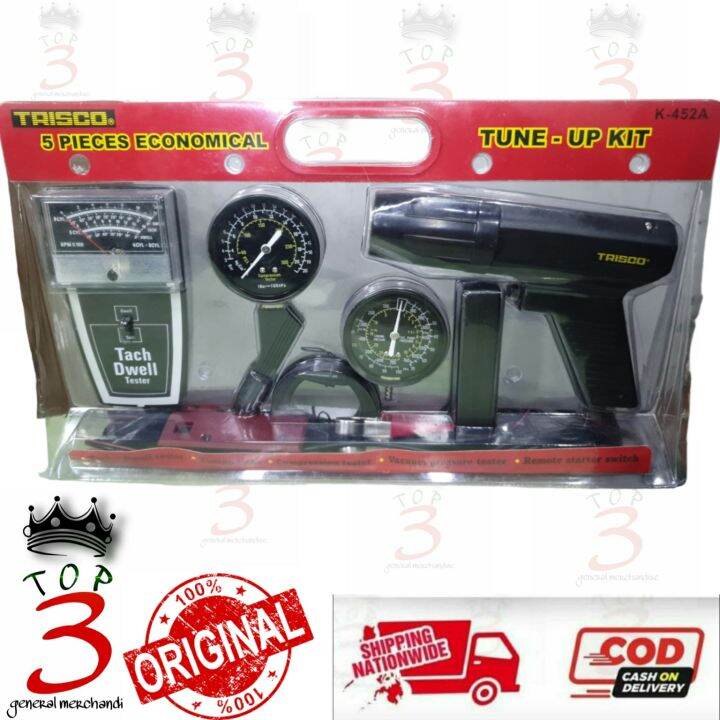 Trisco 5 pieces Tune Up Kit, Tach/Dwell Tester, Neon Timing Light ...
