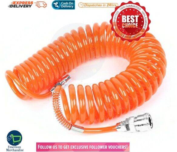 EMERISON 8M 10M 12M Flexible PU Polyurethane Recoil Hose Spring Tube ...