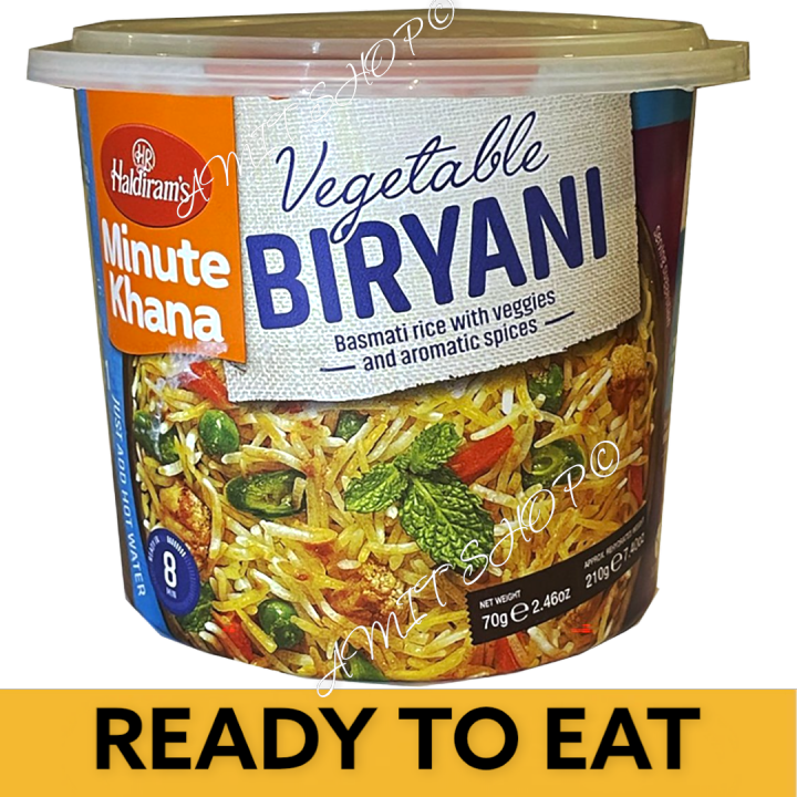 Haldirams Instant Bowl Vegetable Biryani 70 gm ( READY TO EAT ...