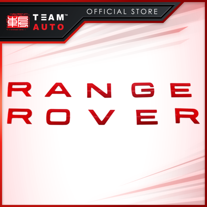Team Auto TAP2530 Red Colour Range Rover Letter Logo For Front Hood Or ...