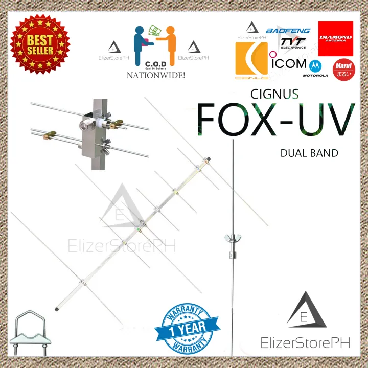 Cignus FOX UV Dual Band 144/430 Directional Yagi 8 Elements Antenna ...