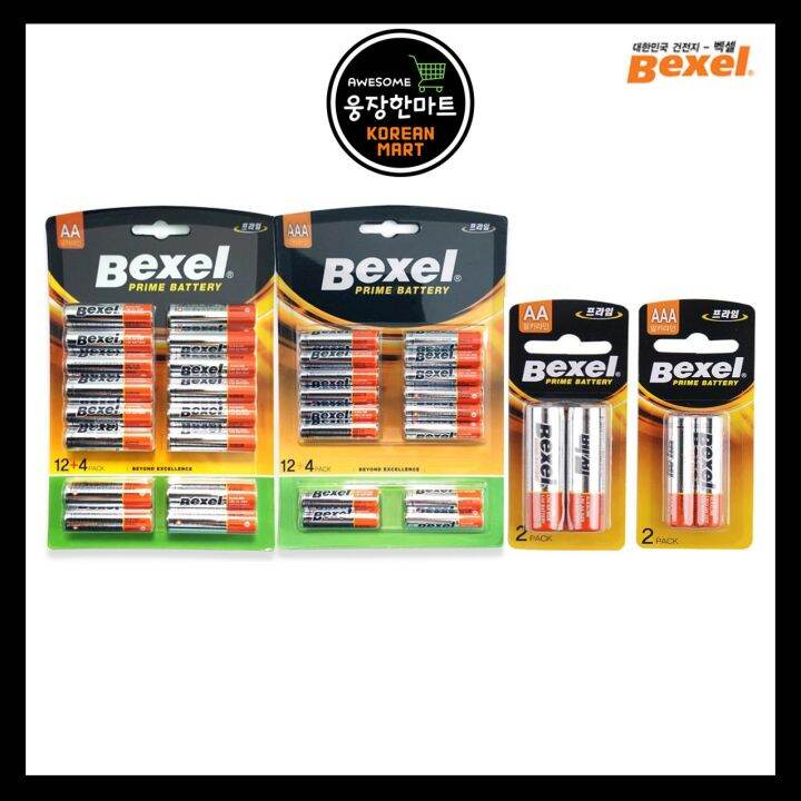Dasan Bexel Prime Battery Alkaline AA or AAA 12+4 (16pcs)/(2pcs) Korea ...