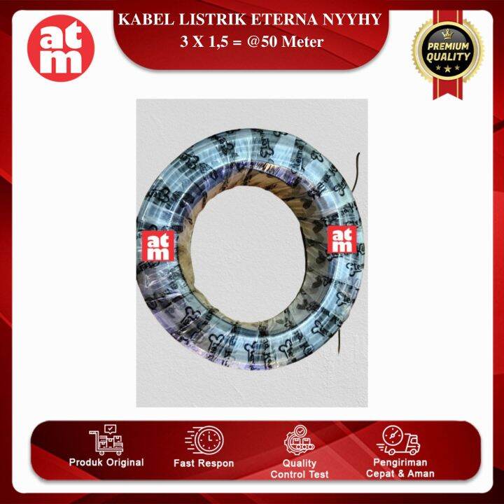 KABEL LISTRIK ETERNA NYYHY 3 X 1,5 50 Meter | Lazada Indonesia