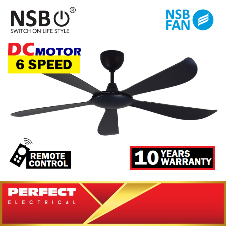 NSB RIA 56 inch DC Motor Ceiling Fan 6 SPEED with Remote Control 5 ...