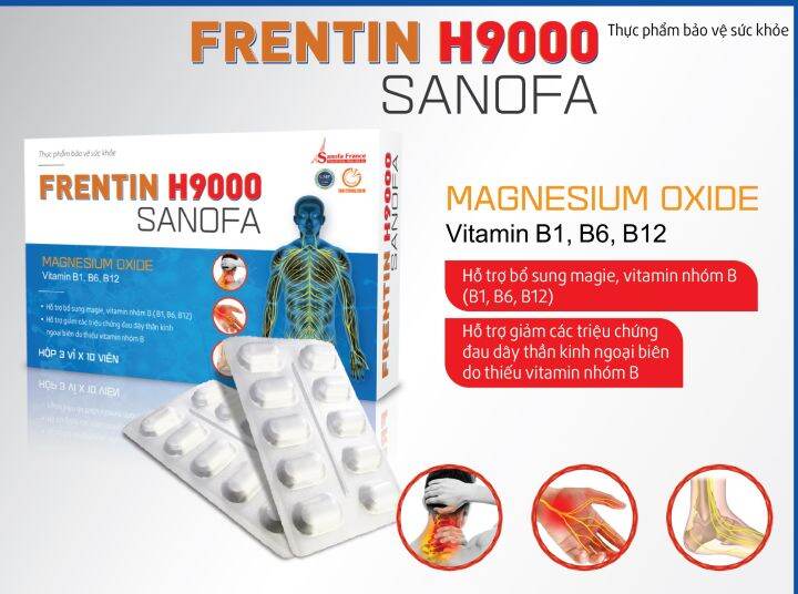 Fentin H9000 Hỗ trợ bổ sung magie, vitamin nhóm ( B1 , B12)hỗ trợ giảm ...