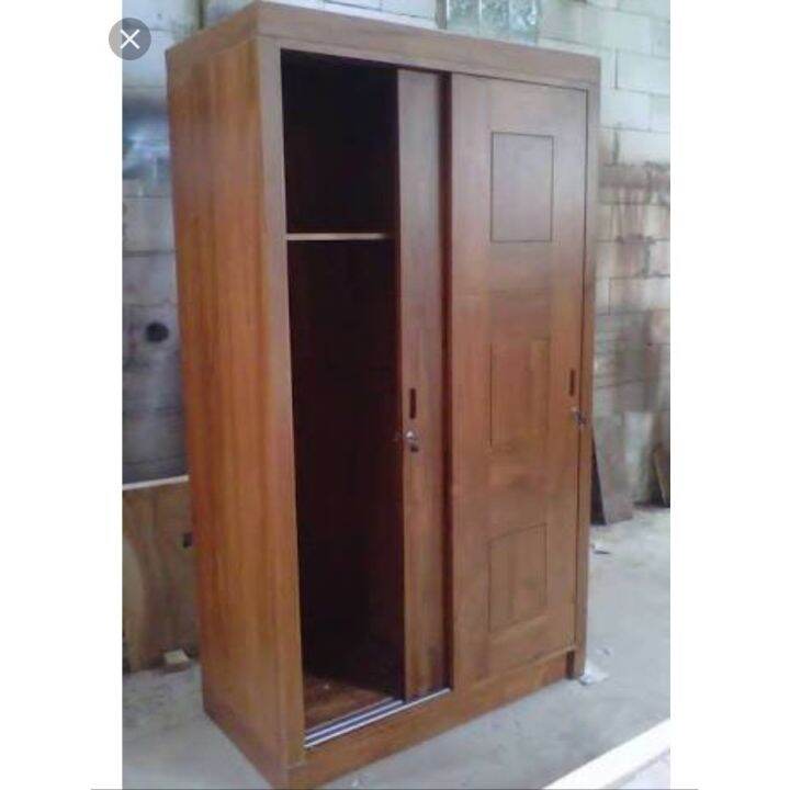 Almari Sliding Pintu 2 Bahan Kayu Jati Ukuran 120 x 50 x 200 Pengiriman ...