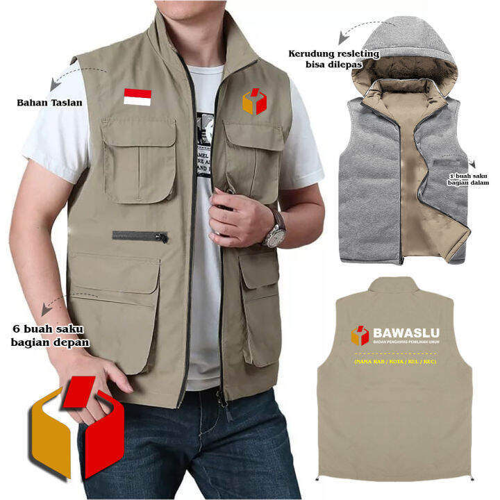 JAKET ROMPI BAWASLU PEMILU 2024 TERBARU / ROMPI PETUGAS PEMILU PARASUT ...