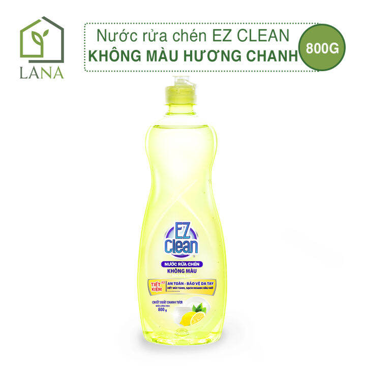 Nước Rửa Chén EZ CLEAN Không màu Hương Chanh 800g | Lazada.vn