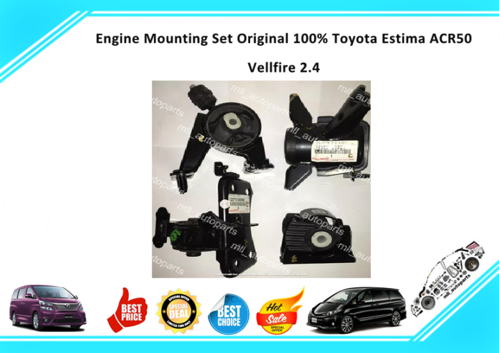 Engine Mounting Set Original 100% Toyota Estima ACR50 Vellfire 2.4 ...