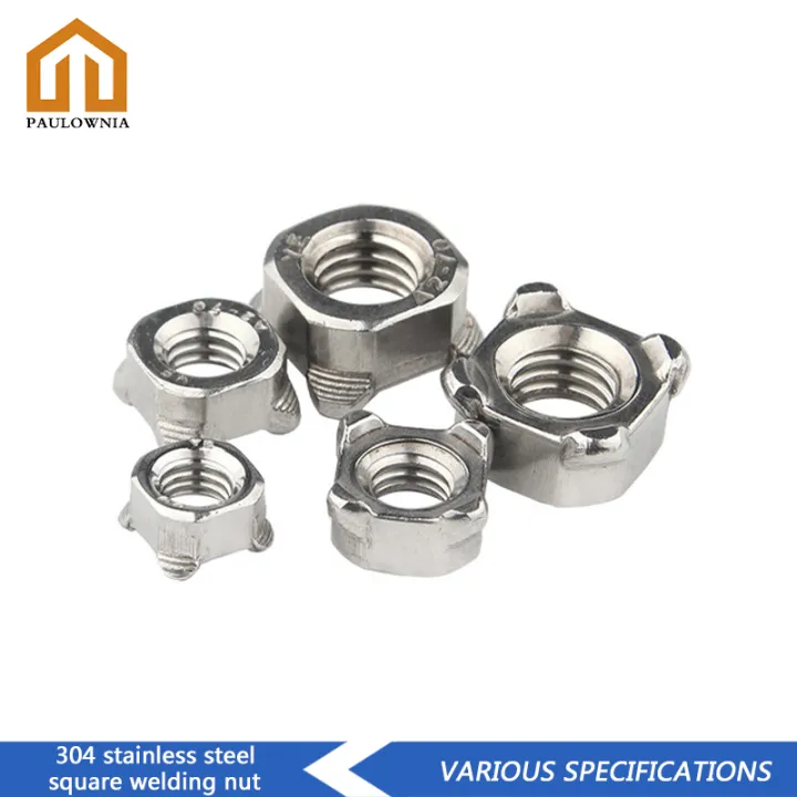 Ready Stock 304 Stainless Steel Square Weld Nuts Corner Spot Welding ...